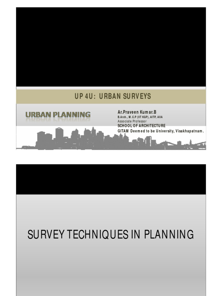 Urban Surveys | PDF | Sampling (Statistics) | Survey Methodology