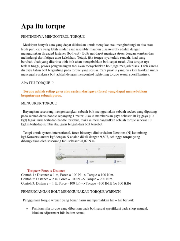 Apa Itu Torsi | PDF