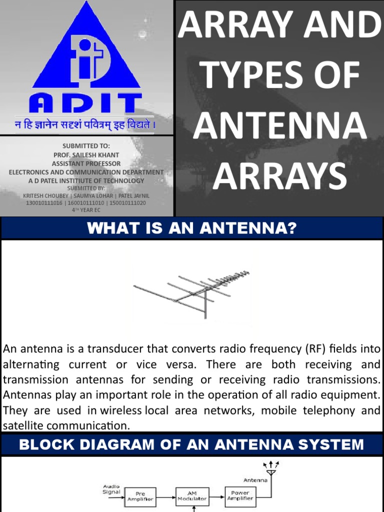 Array and Types of Antenna Arrays | PDF | Antenna (Radio) | Radio