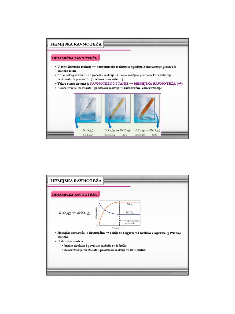 01 - Hemijska Ravnoteza | PDF