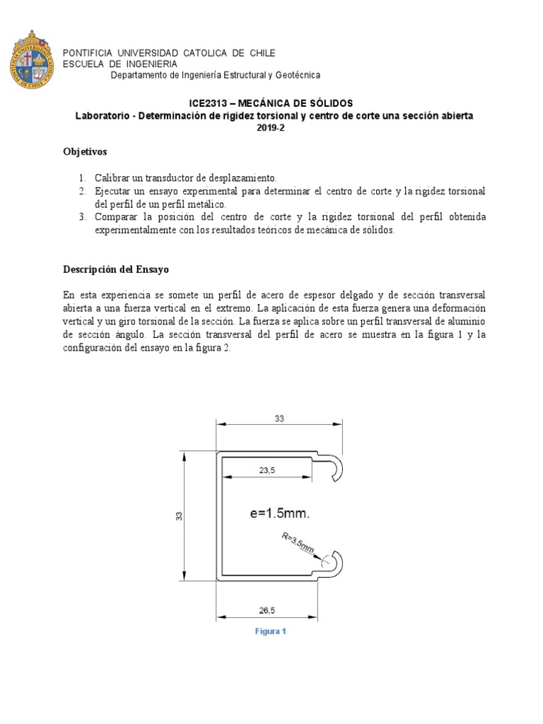 Rigidez Torsional y Centro de Corte en ICE2313 | PDF | Rigidez ...