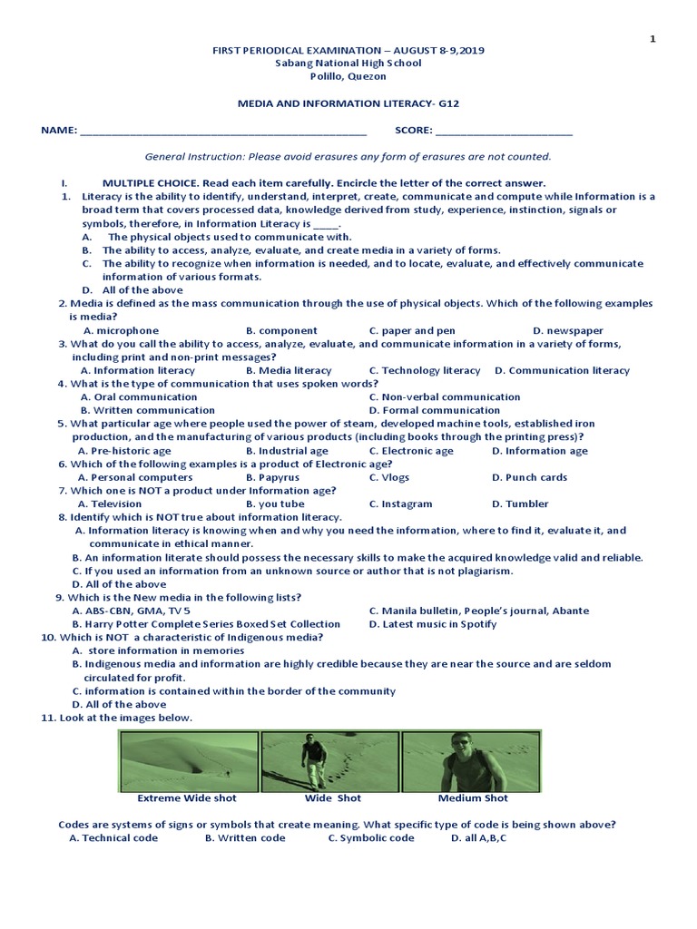General Instruction: Please Avoid Erasures Any Form of Erasures Are Not ...
