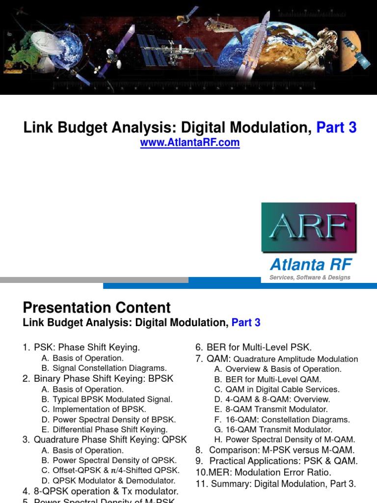 PSK and QAM Digital Modulation Overview | PDF | Modulation | Radio
