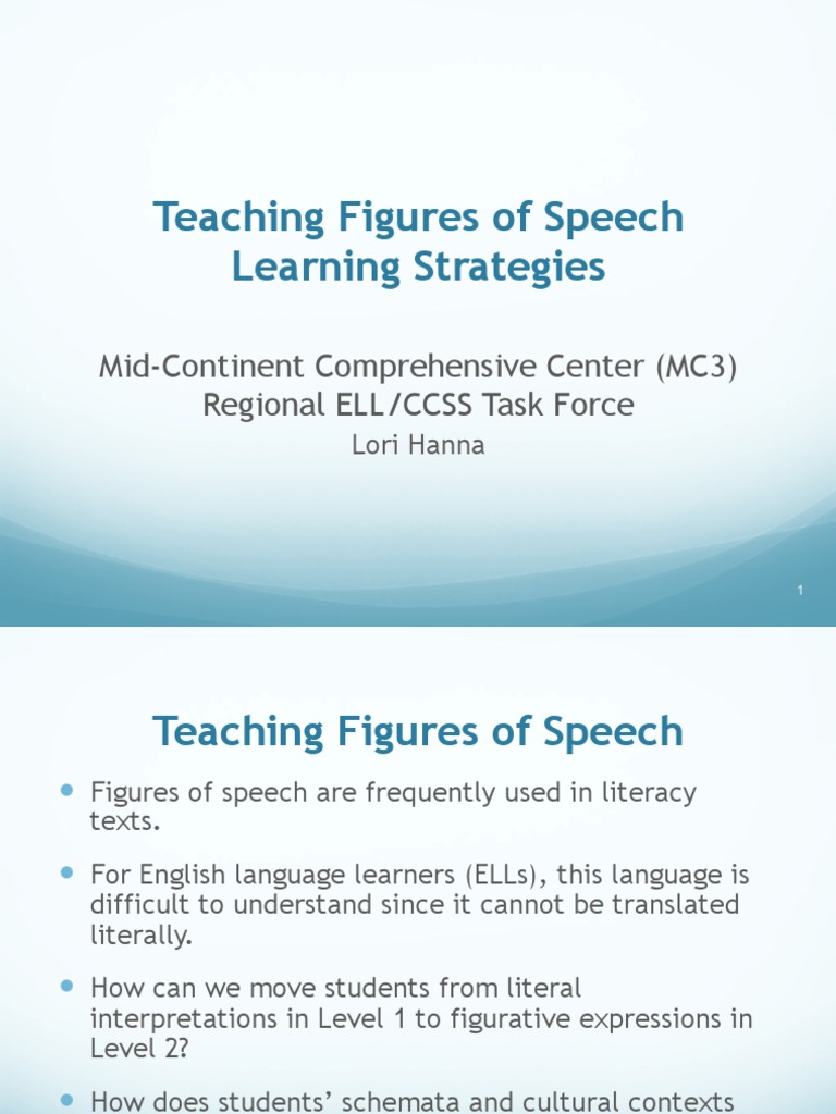 Teaching Figures of Speech Learning Strategies: Mid-Continent ...