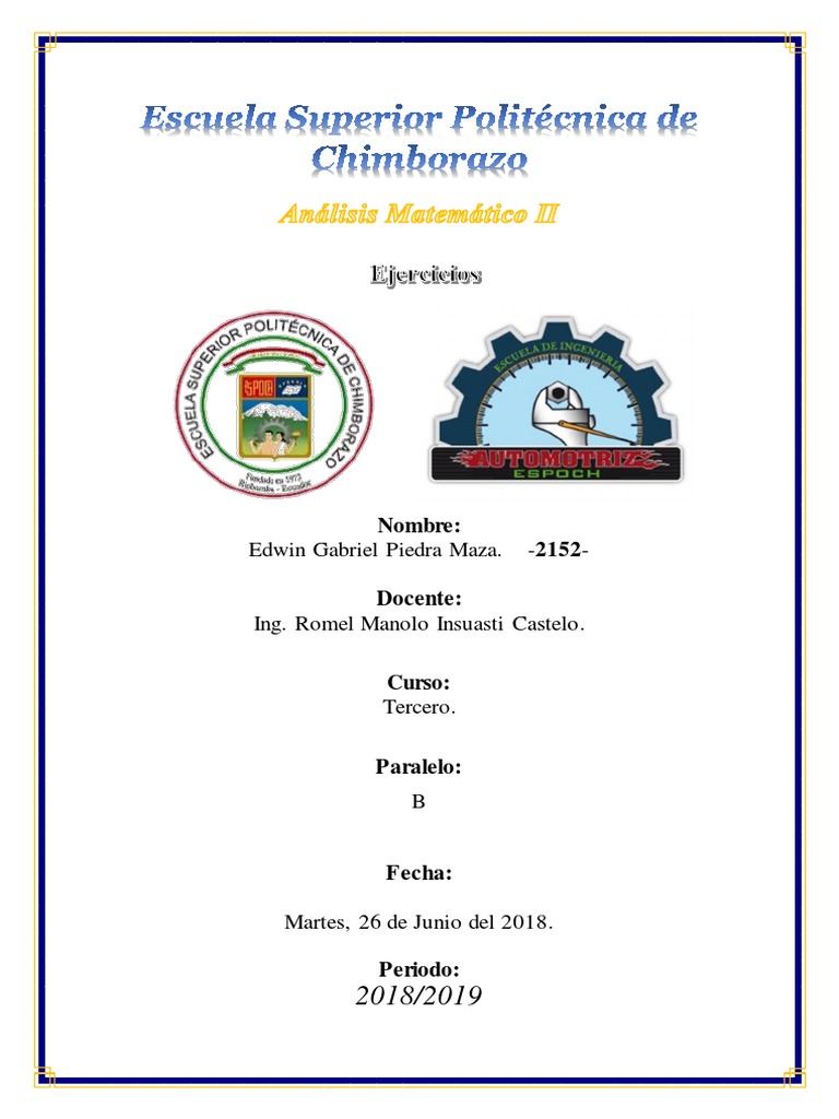 Formato de Carátula | PDF