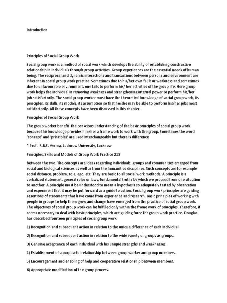 Introduction | PDF | Social Group | Social Work