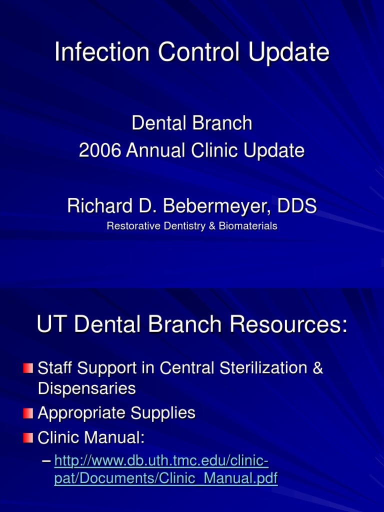 Infection Control Update | PDF | Infection Control | Tuberculosis