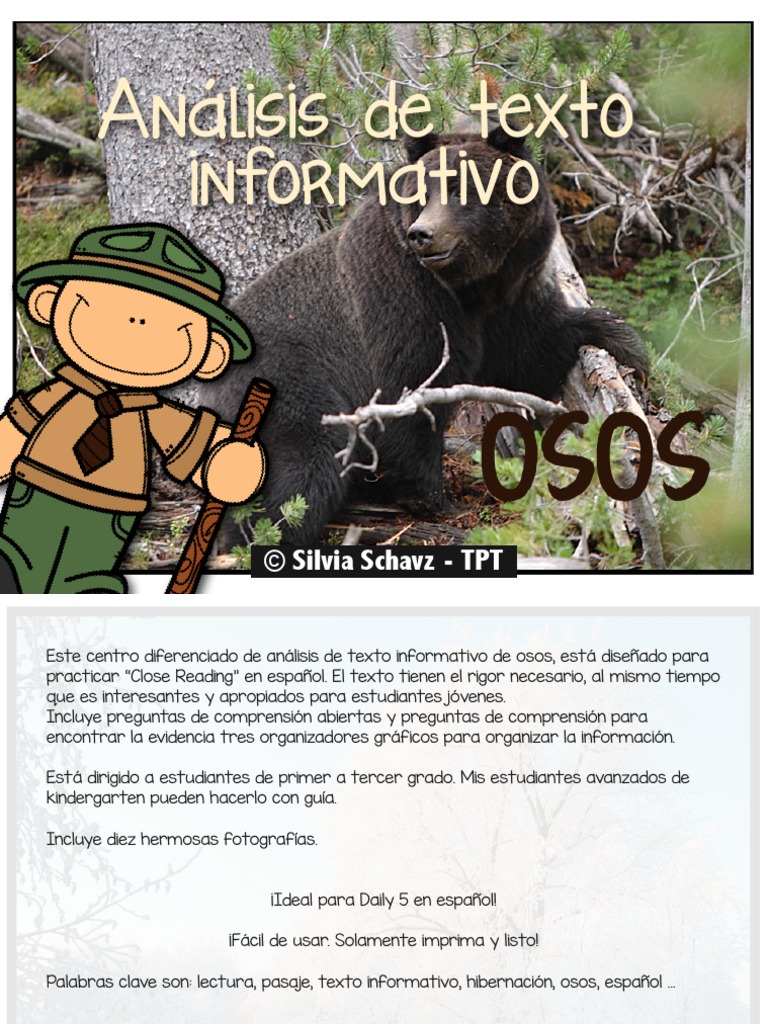 Analisis de Texto Los Osos | Descargar gratis PDF | Osos | Oso polar