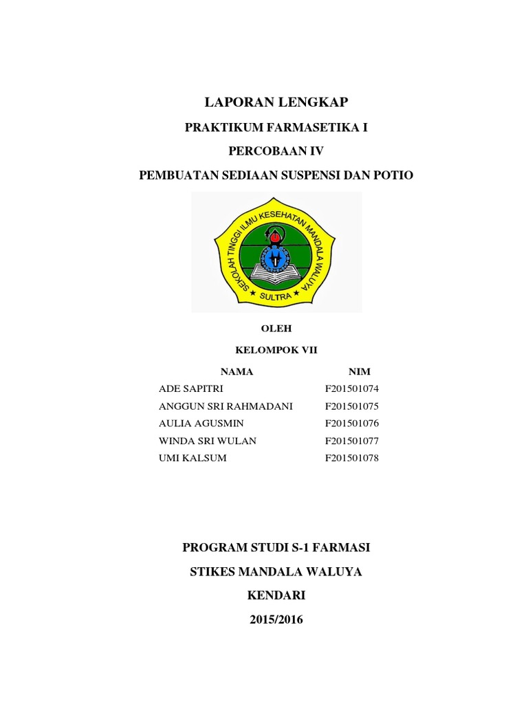 Resep Potio Nigra Contra Tussim | PDF