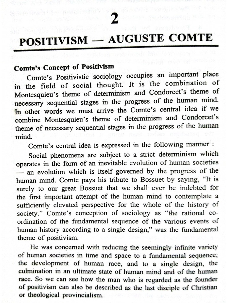August Comte | PDF
