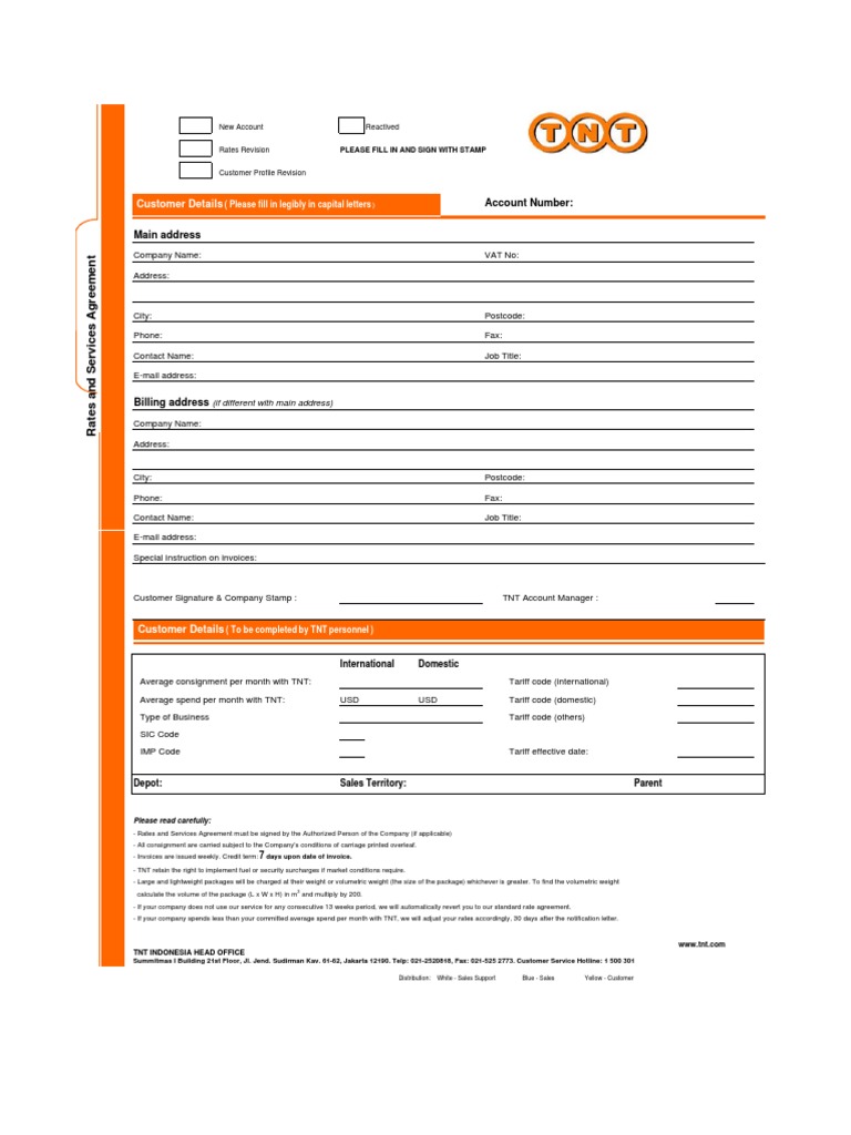 FOrmulir TNT Ekpedisi | PDF | Invoice | Economies