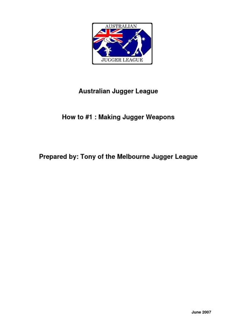 How To 1 - Making Jugger Weapons | PDF | Duct (Flow) | Shield