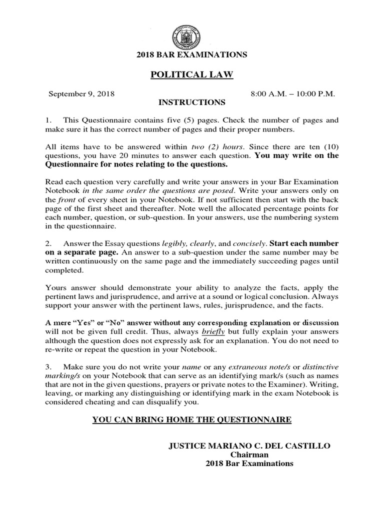 POLITICAL LAW Questions Compiled With Suggested Answers | PDF ...
