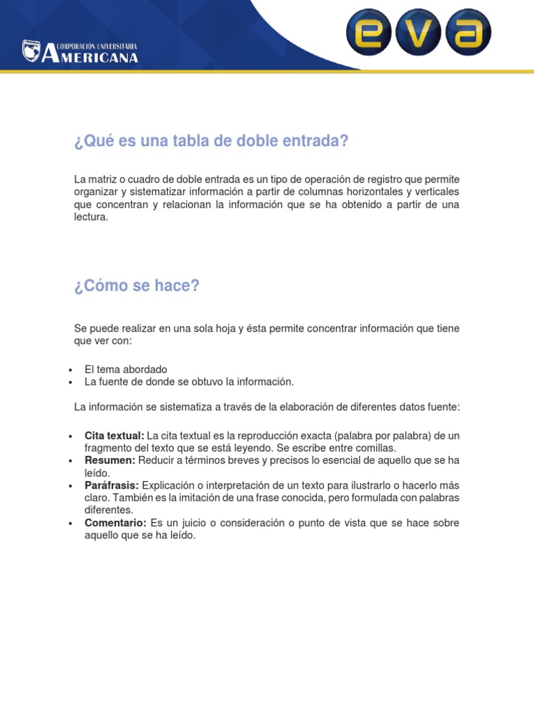 Matriz de Doble Entrada | PDF | Tabla (base de datos) | Matriz ...