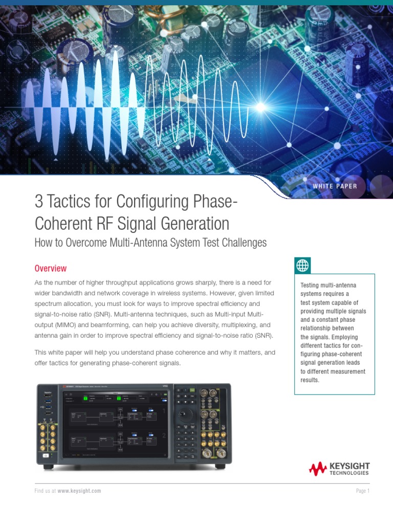 3 Tactics For Configuring Phase-Coherent RF Signal Generation | PDF | Mimo | Antenna (Radio)