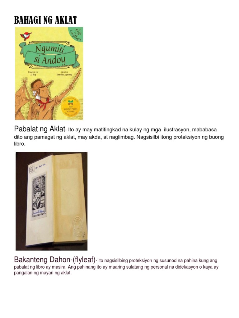 Bahagi NG Aklat | PDF