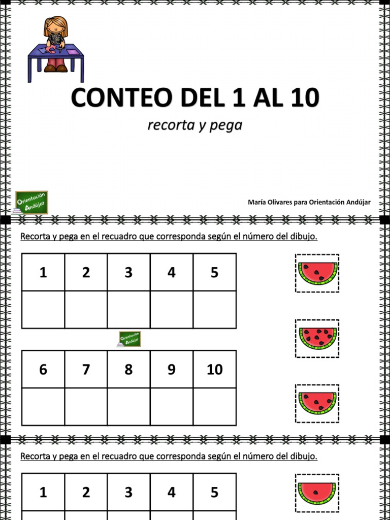Conteo Del 1 Al 10 | PDF | Métodos y materiales de enseñanza | Tecnología