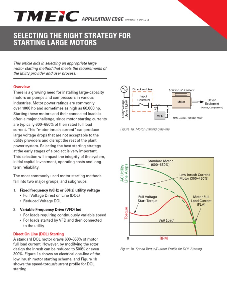 Application Edge-V1i3-Starting Large Motors | PDF | Electric Motor ...