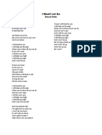 I Wont Let Go Lyrics | PDF