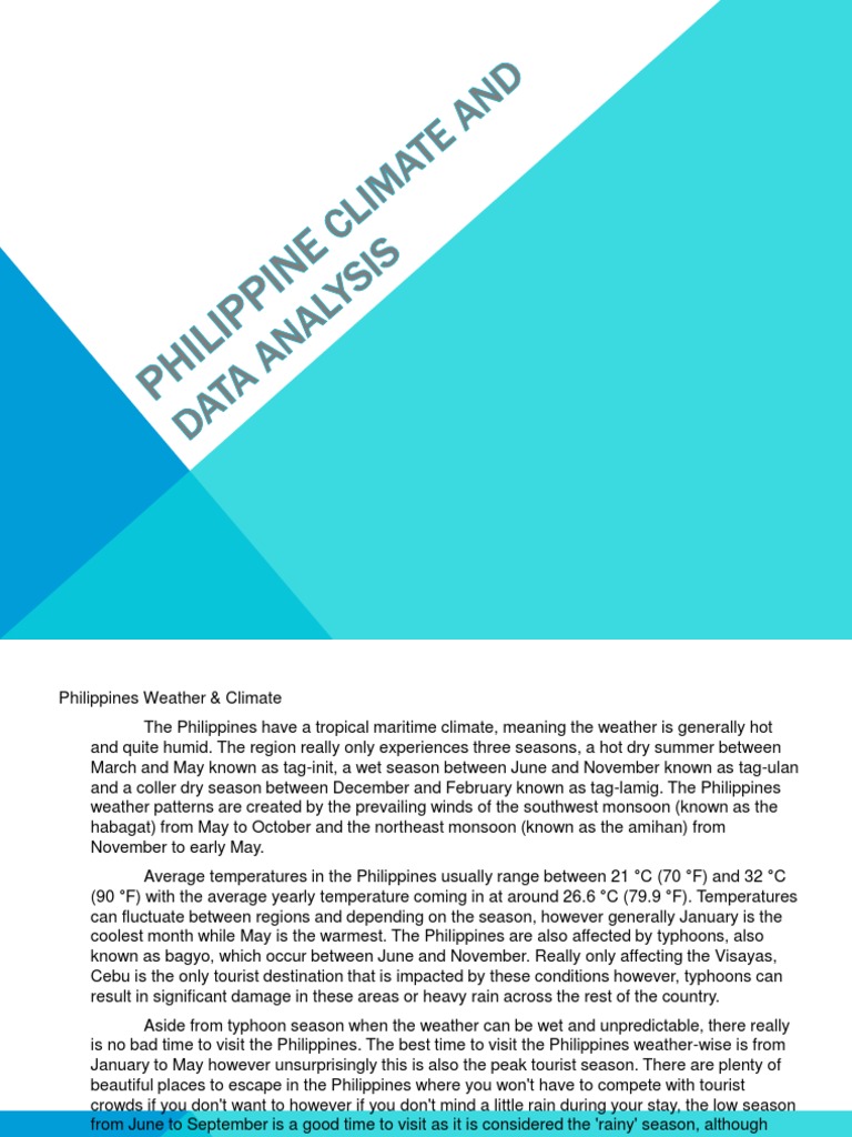 Philippine Climate Data & Analysis | PDF | Rain | Monsoon