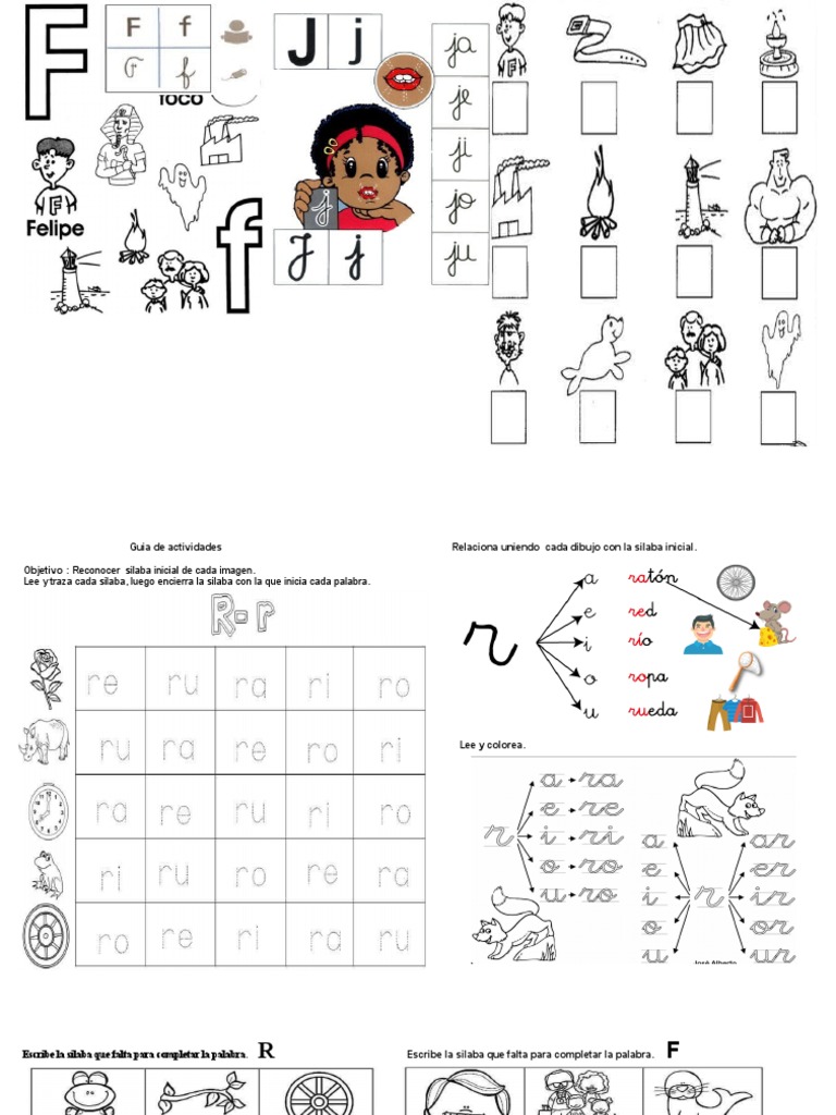 Actividades de sílabas para niños | PDF