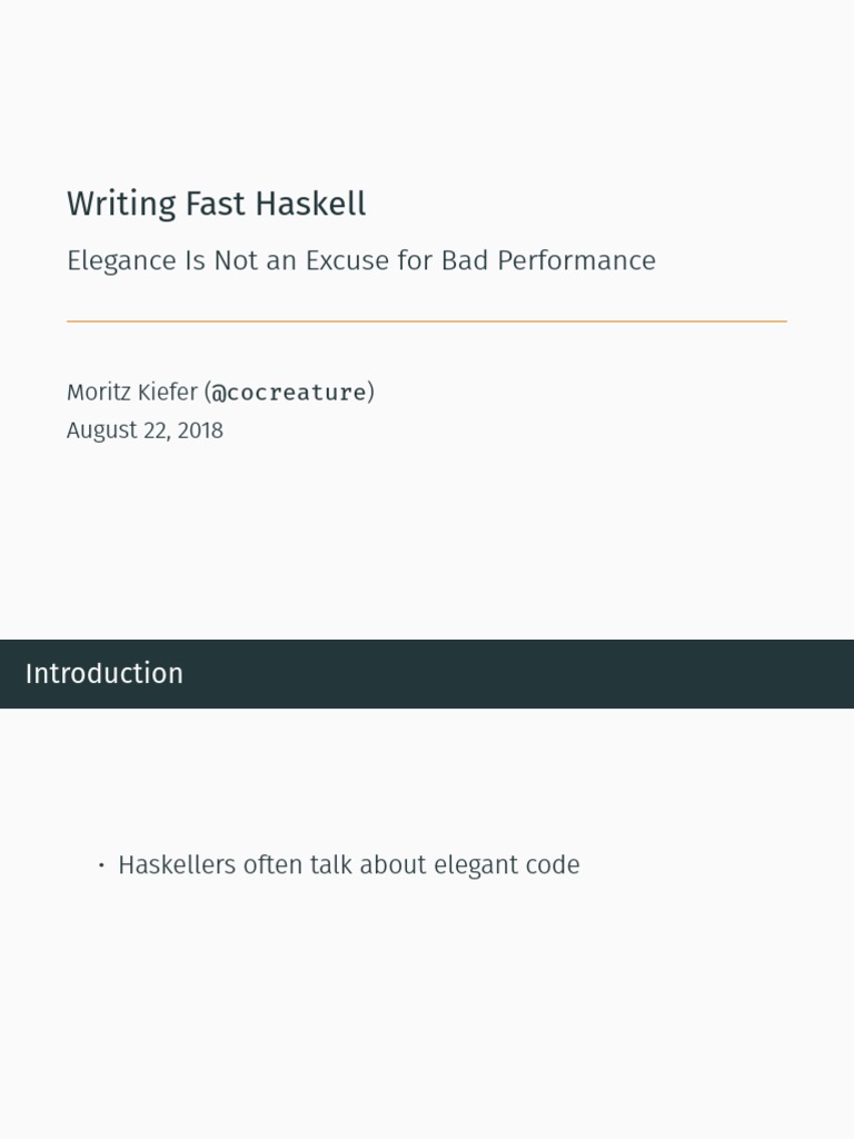 Writing Fast Haskell Pdf Data Type Array Data Structure 0074