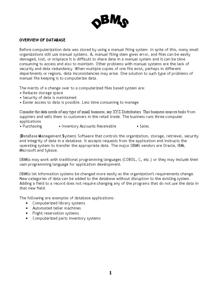 DBMS | PDF | Databases | Computer Program