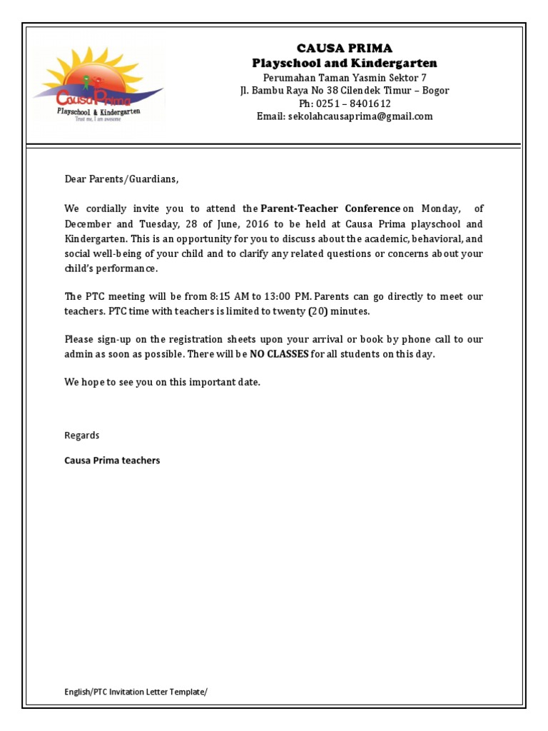 Invitation Letter For Teachers Respected Teachers And Dear Students!