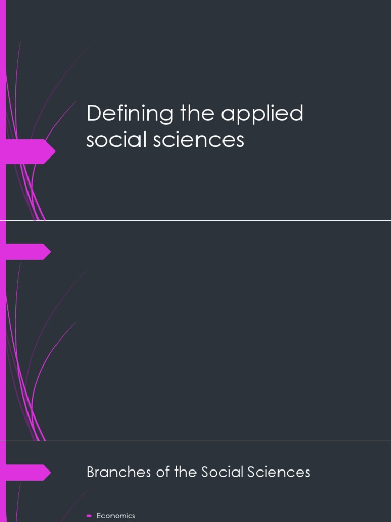 Defining The Applied Social Sciences | PDF | Social Science | Sociology