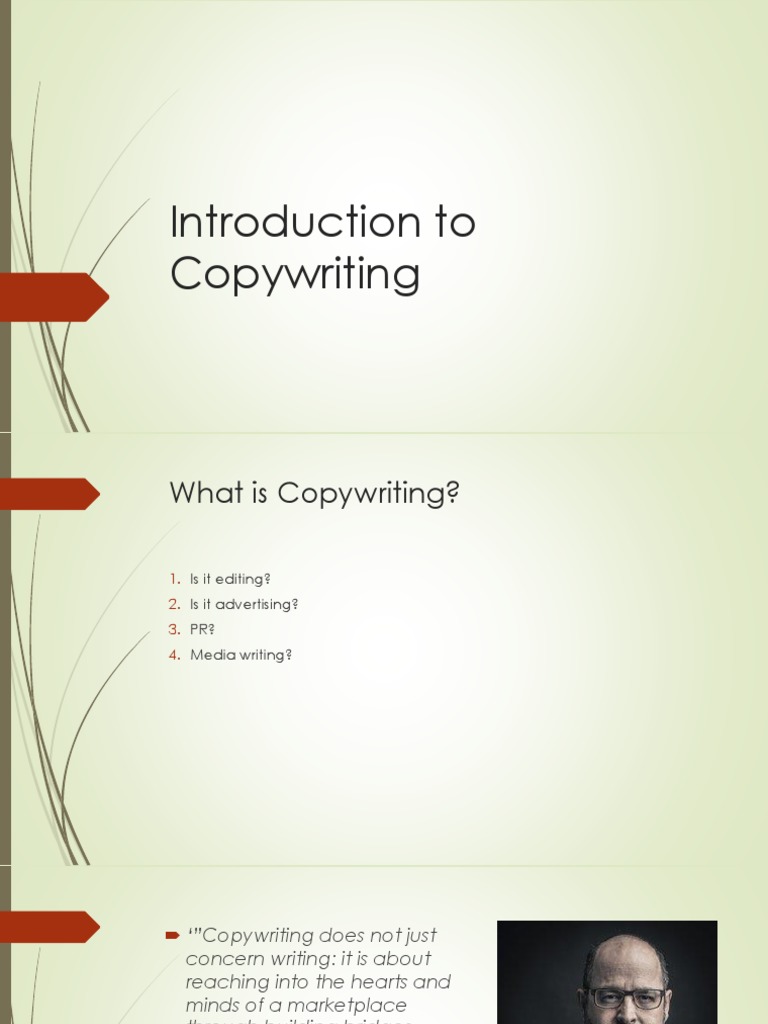 Lesson 1 - Introduction To Copywriting | PDF
