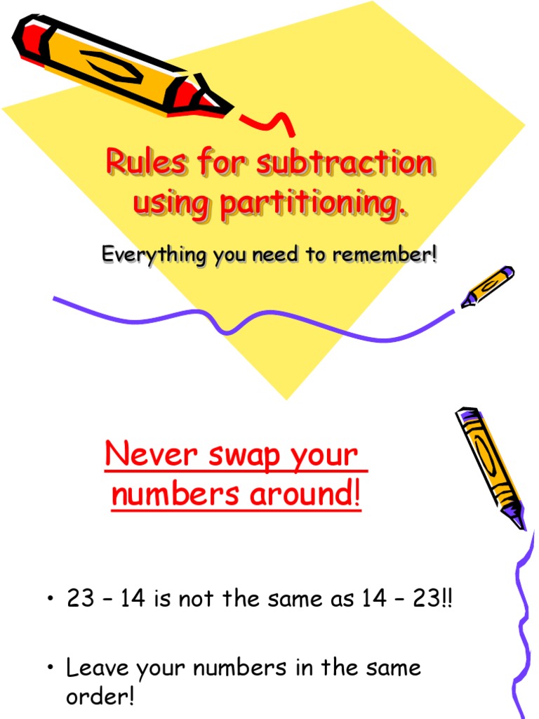 Subtraction Rules Using Partitioning | PDF