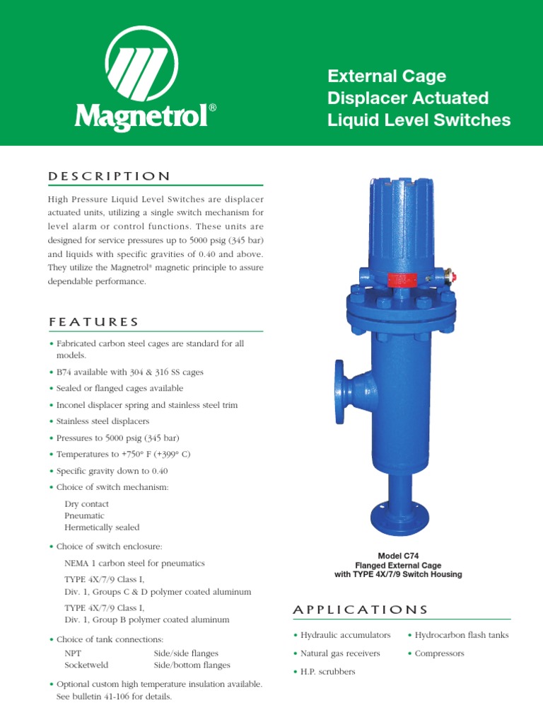 Magnetrol-Level Switch PDF | PDF | Switch | Ac Power Plugs And Sockets