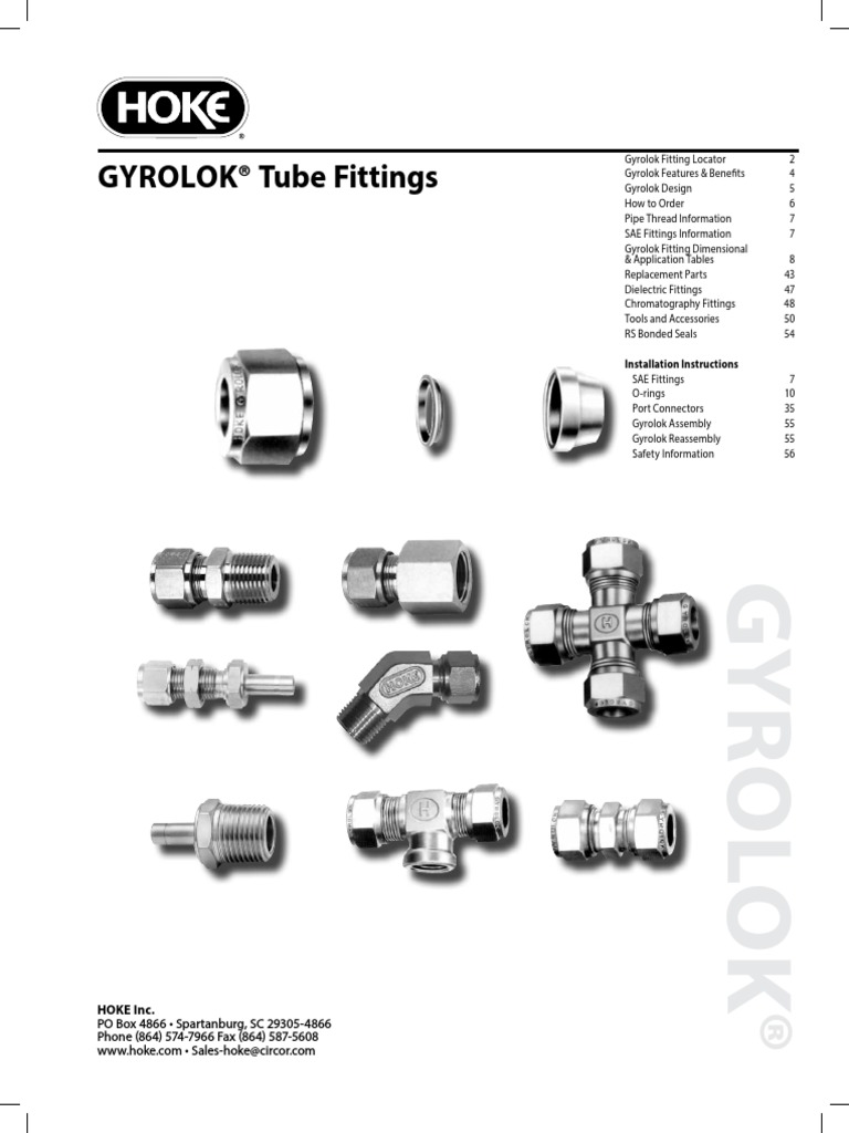 gyrolok® Tube Fittings: HOKE Inc | Pipe (Fluid Conveyance) | Building ...