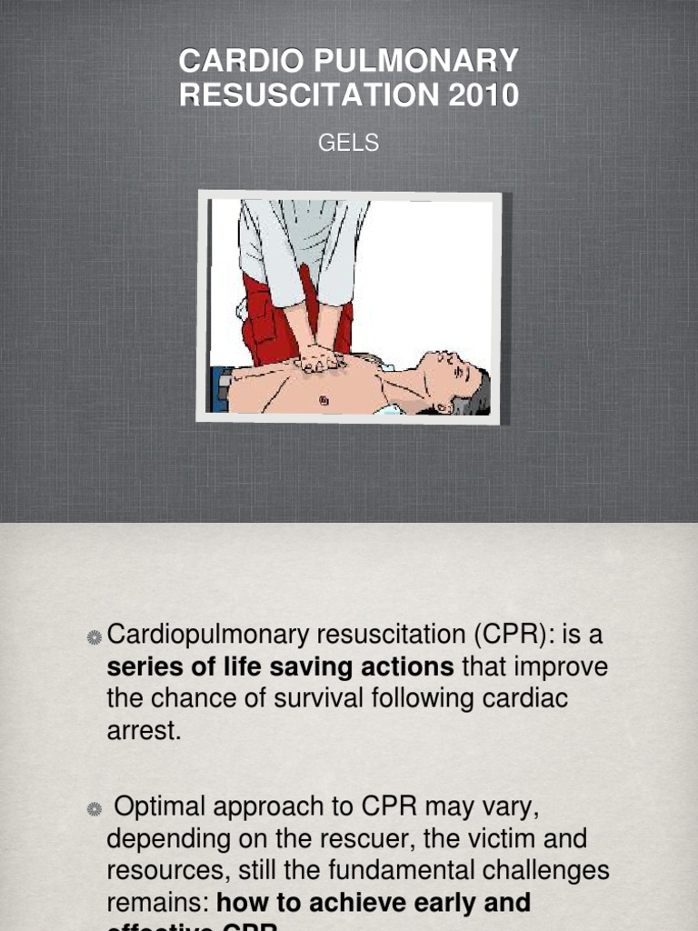 Cardio Pulmonary Resuscitation 2010 | PDF | Cardiopulmonary ...