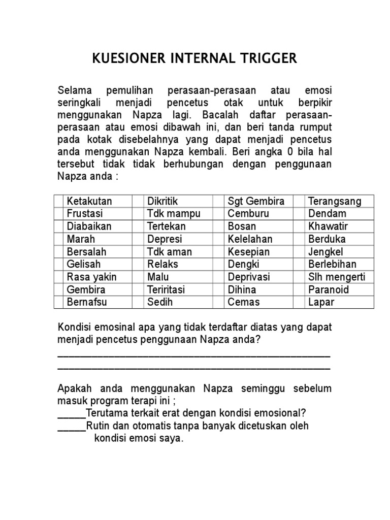 Internal Triger Chart Cod - SCR | PDF