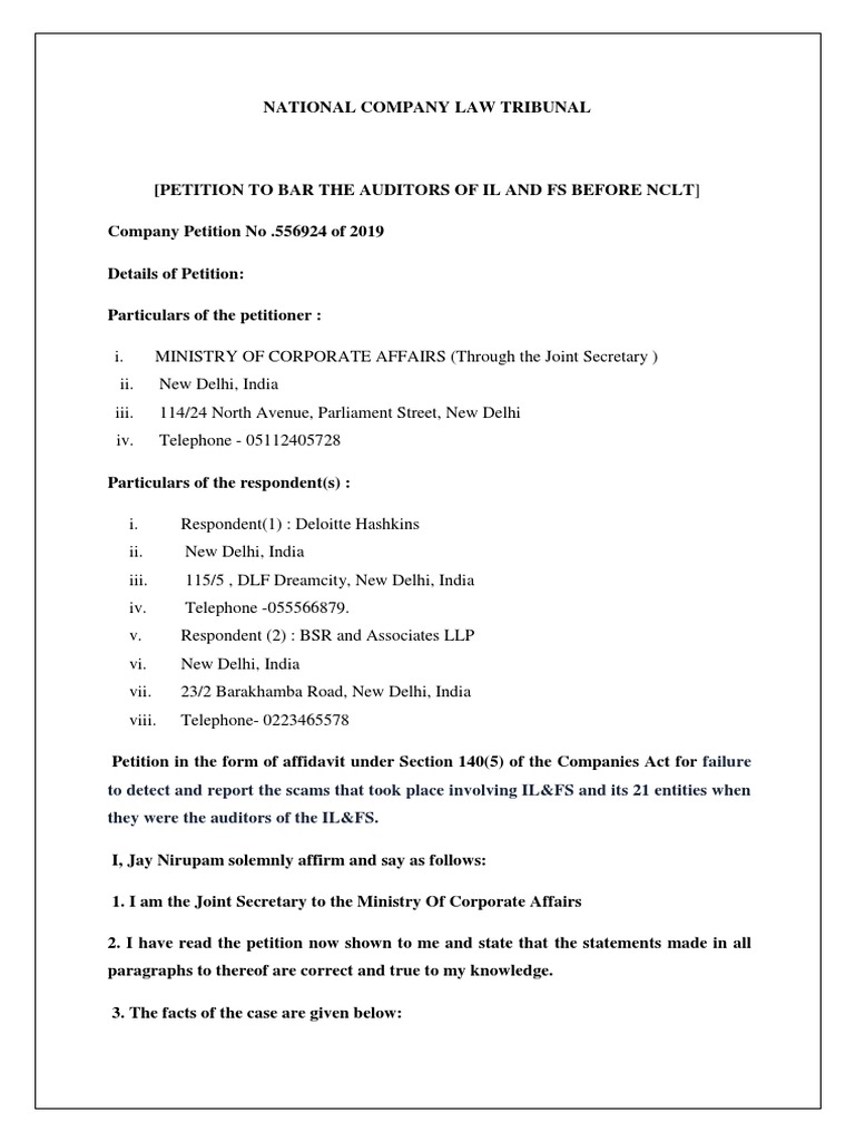 Failure To Detect and Report The Scams That Took Place Involving IL&FS ...