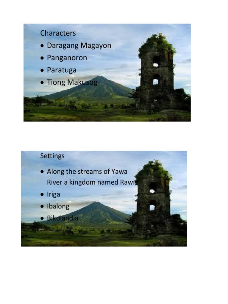 Characters Daragang Magayon Panganoron Paratuga Tiong Makusog | PDF