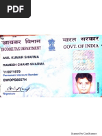 Pancard Back Side | PDF