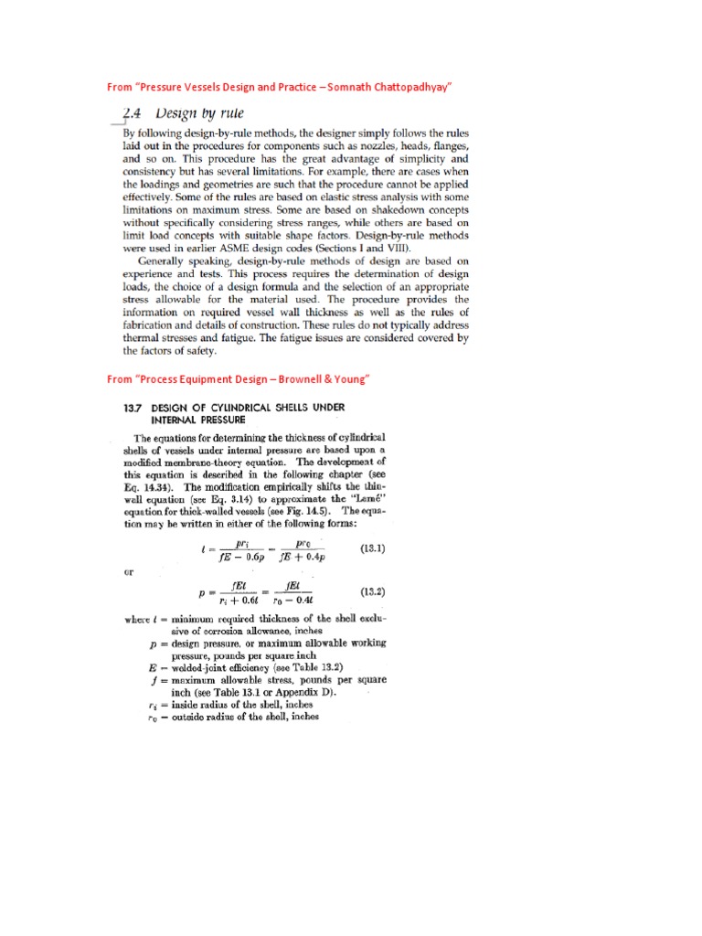 ASME VIII Div 1 Thickness Formula | PDF
