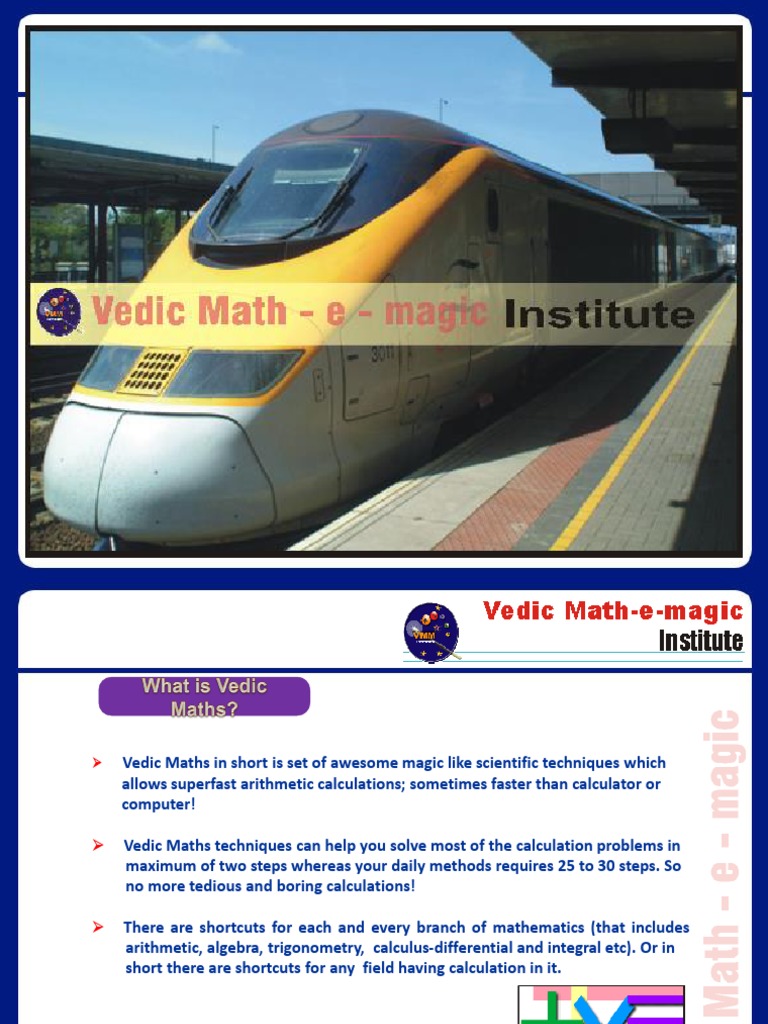 Vedic Math-E-Magic | PDF | Multiplication | Arithmetic