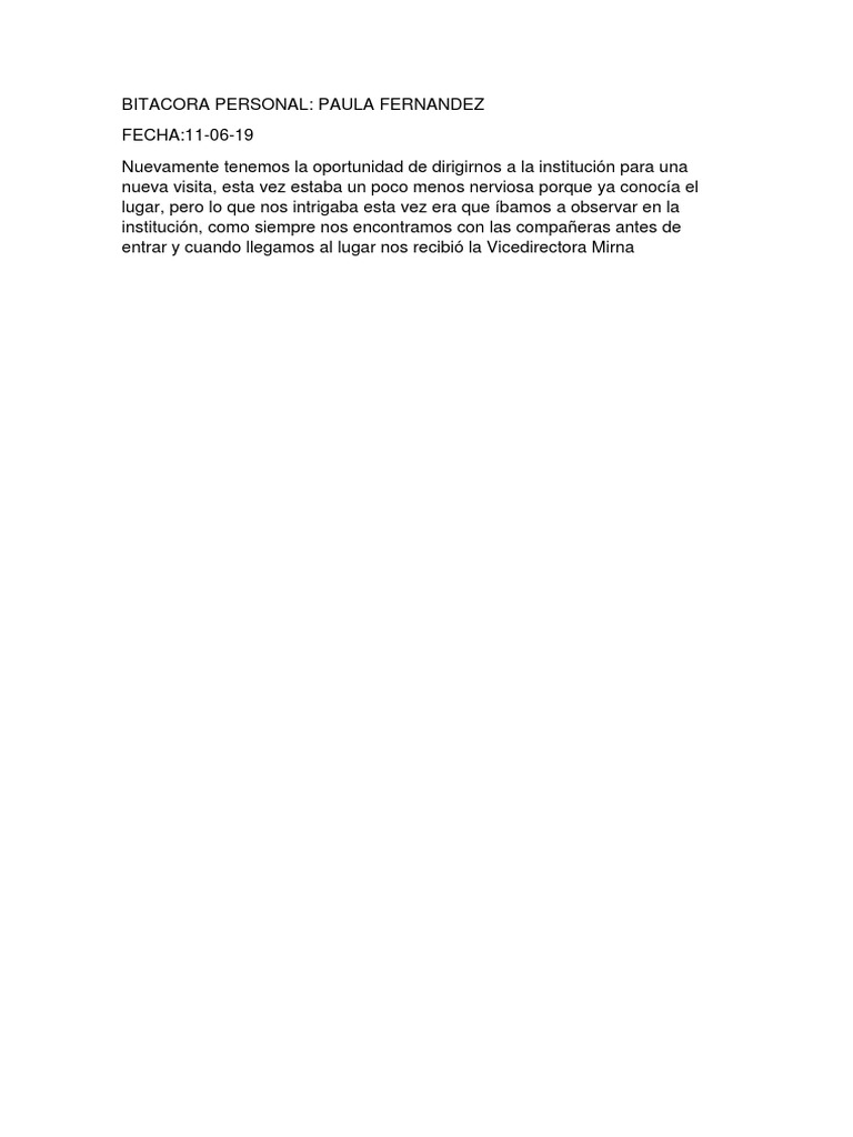Bitacora Persona1 | PDF