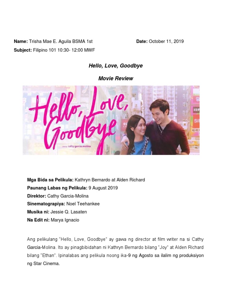 Hello Love GoodBye | PDF