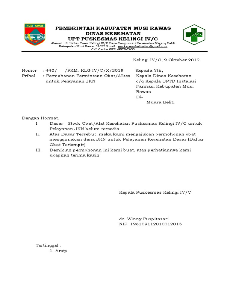 Surat Pengajuan Obat Jkn Pdf