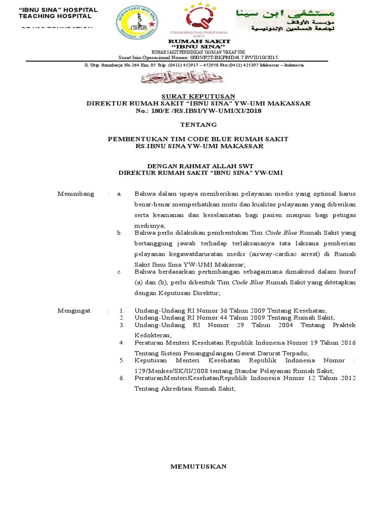 SK Tim Code Blue IBSI | PDF