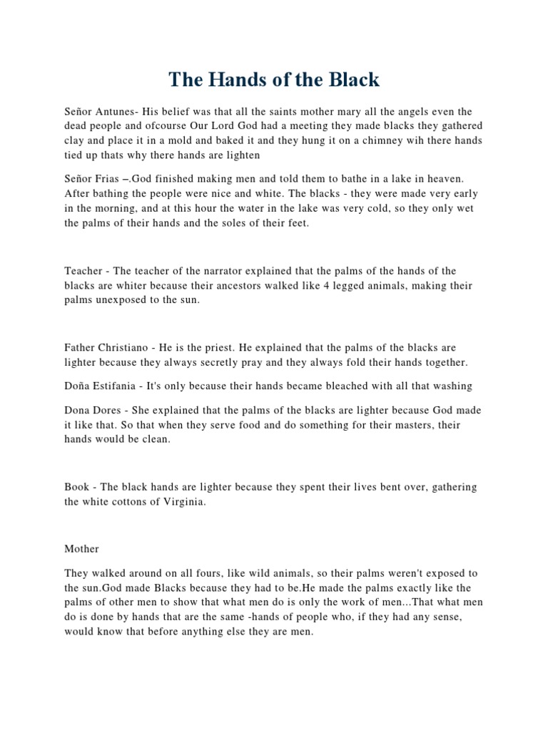 The Hands of The Black | PDF