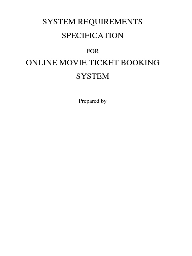 SRS - Movie Booking System | PDF | World Wide Web | Internet & Web