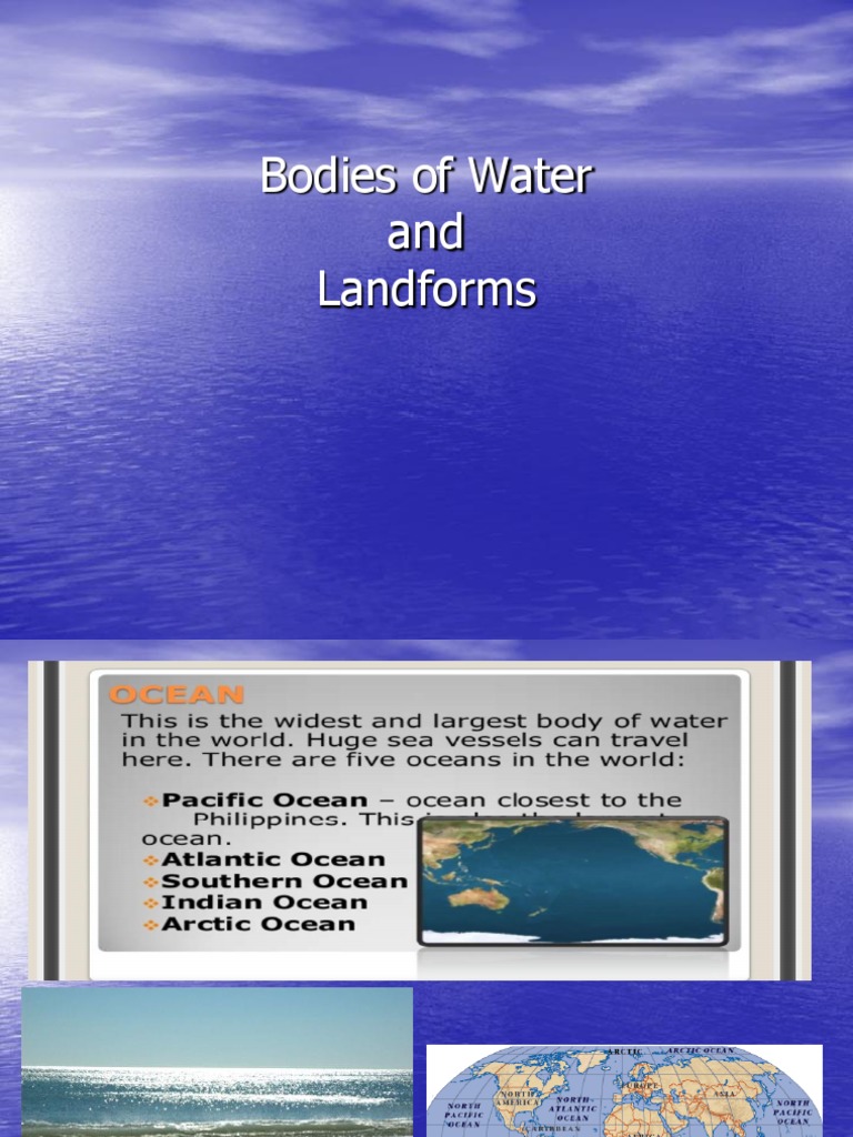 Bodies of Water and Landforms | PDF
