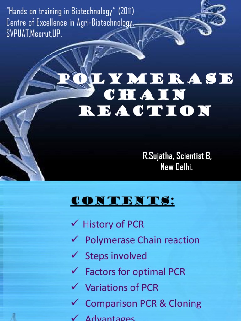 Polymerase Chain Reaction | PDF | Polymerase Chain Reaction | Nucleic ...