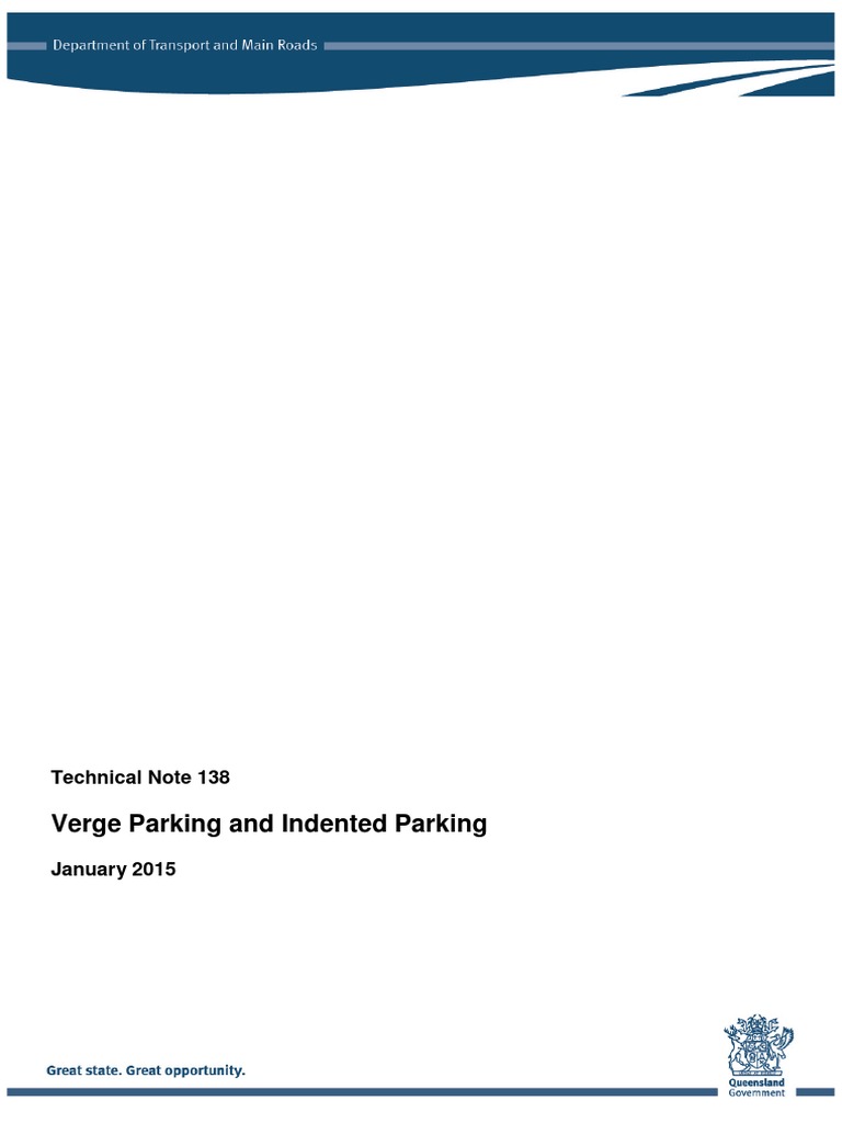 Verge Parking and Indented Parking | PDF | Street | Road