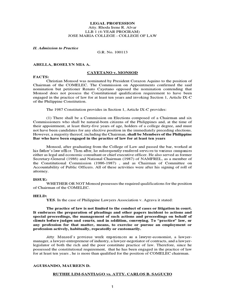 Case Digests | Practice Of Law | Lawyer | Free 30-day Trial | Scribd